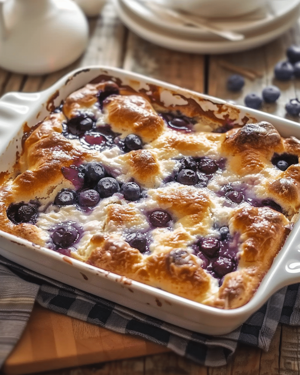 Blueberry Cottage Cheese Breakfast Bake | Sue Recipe