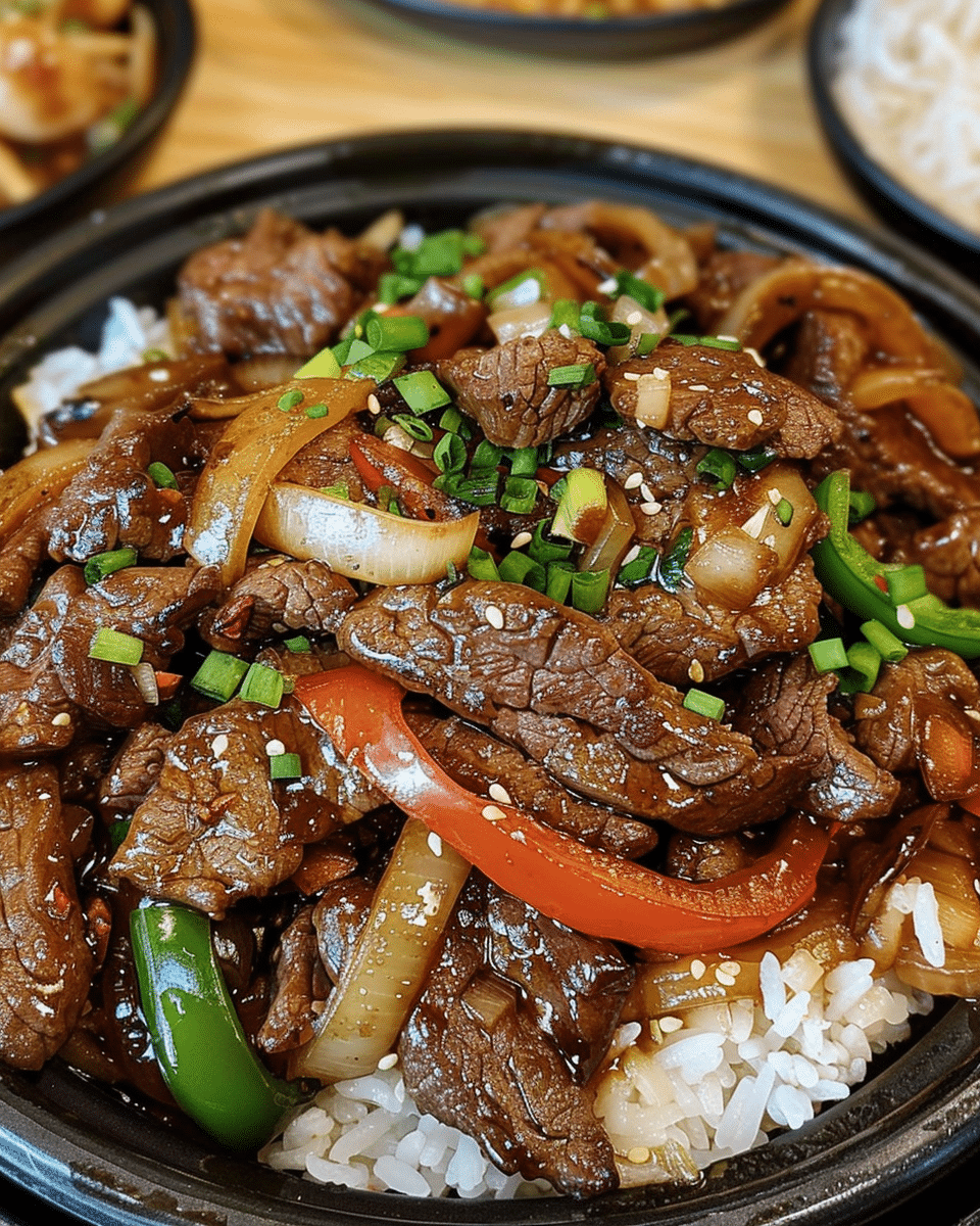 Sizzling Chinese Pepper Steak with Onions | Sue Recipe