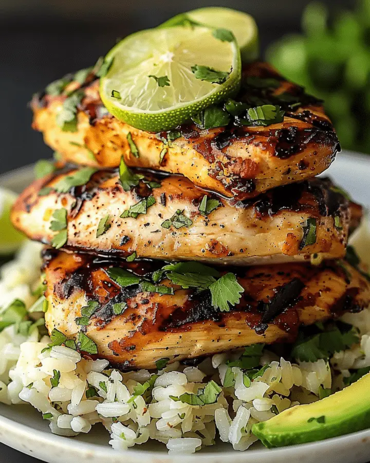 Honey Lime Chicken & Avocado Rice Stack | Sue Recipe