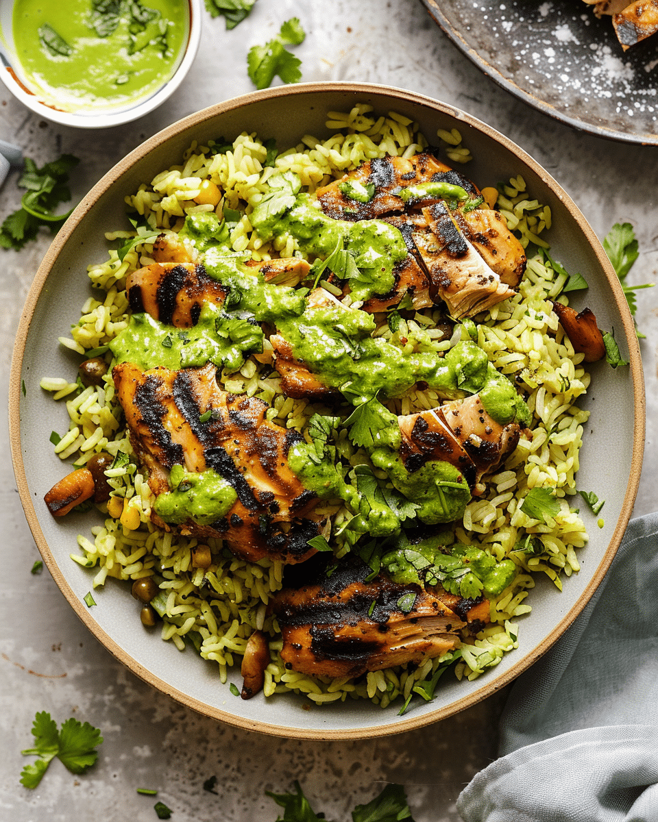 Peruvian Chicken & Rice with Green Sauce | Sue Recipe