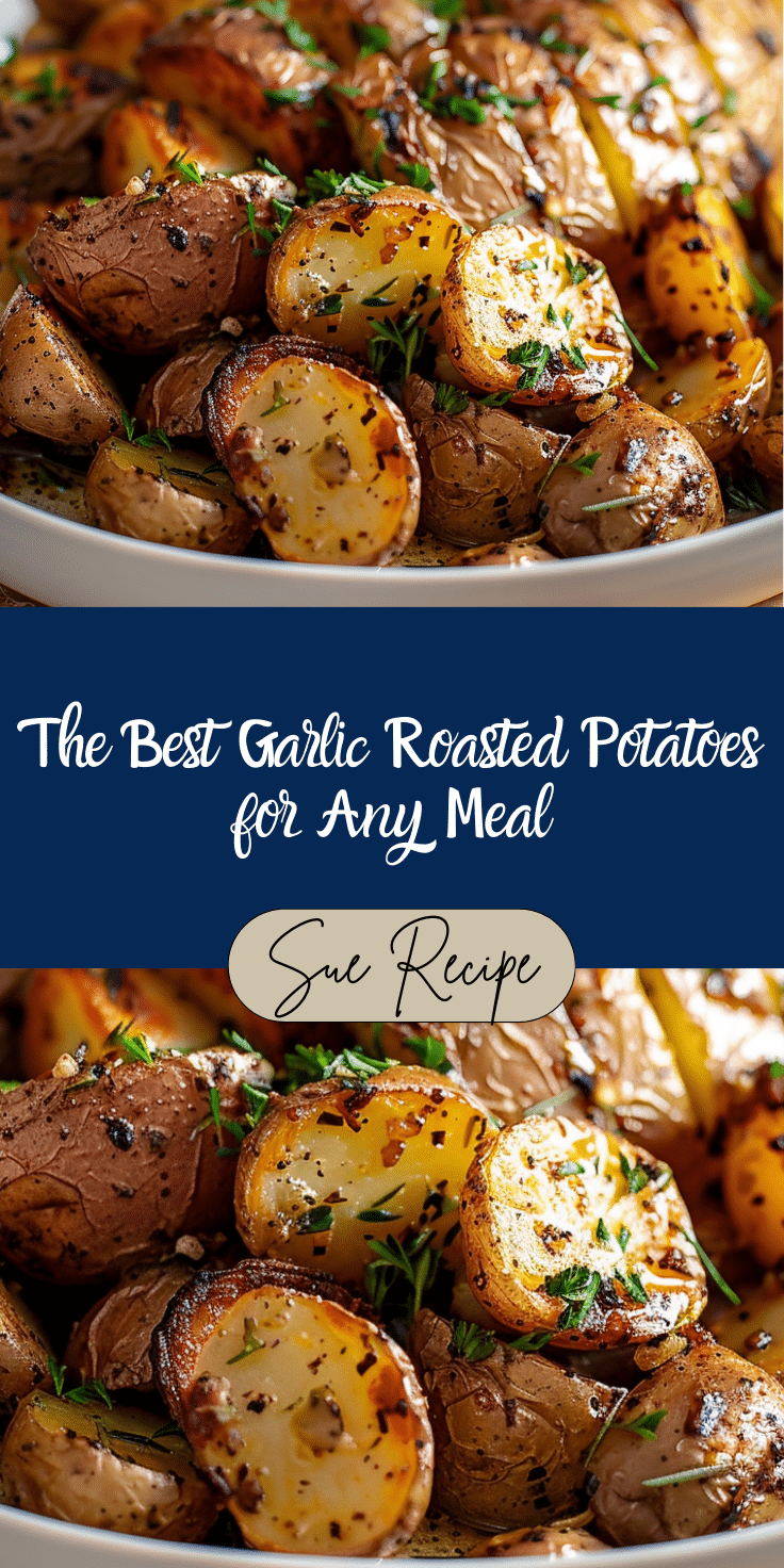 Garlic Roast Potatoes | Sue Recipe