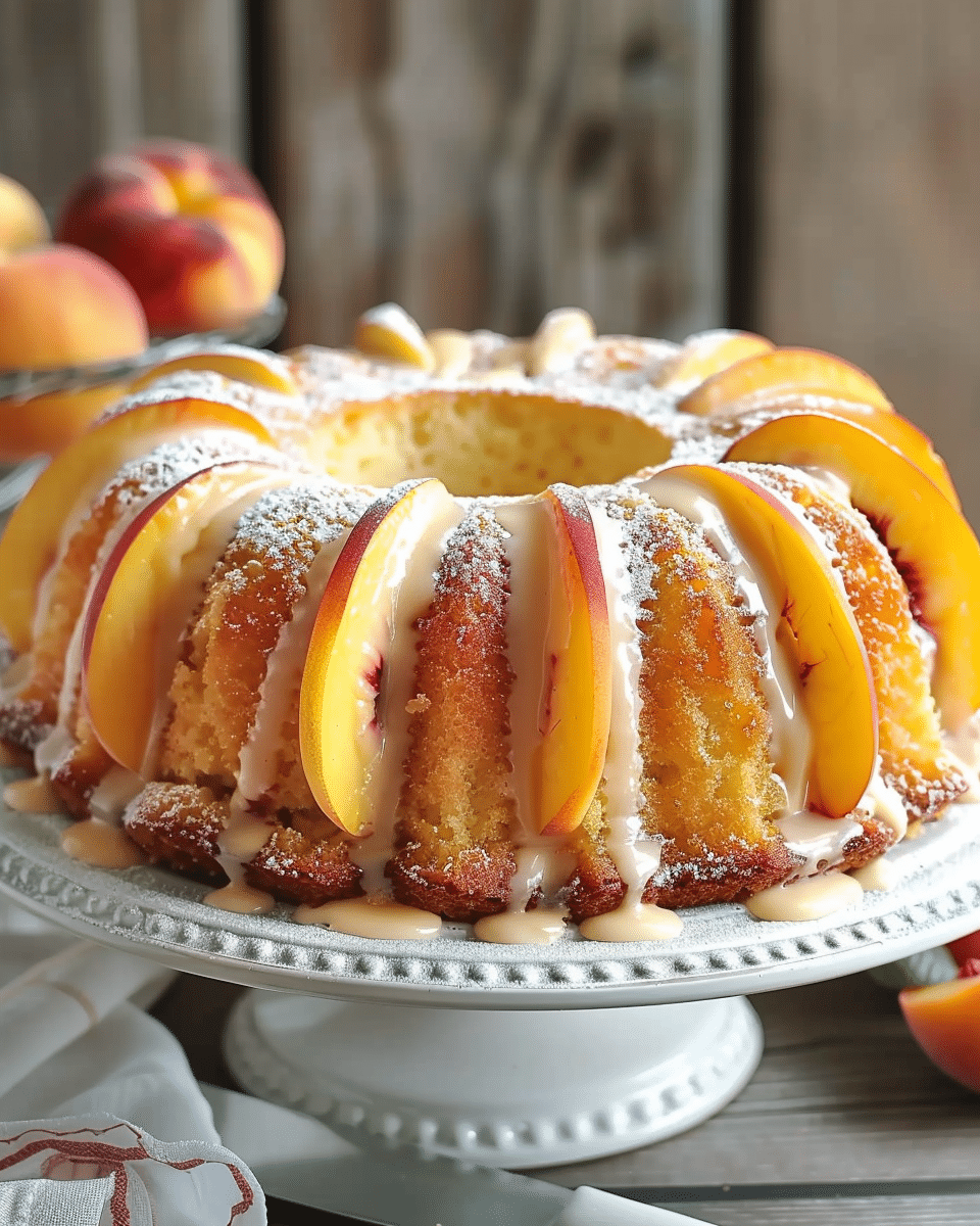 Peach Buttermilk Pound Cake | Sue Recipe