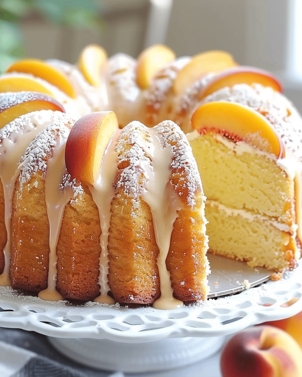 Peach Buttermilk Pound Cake | Sue Recipe