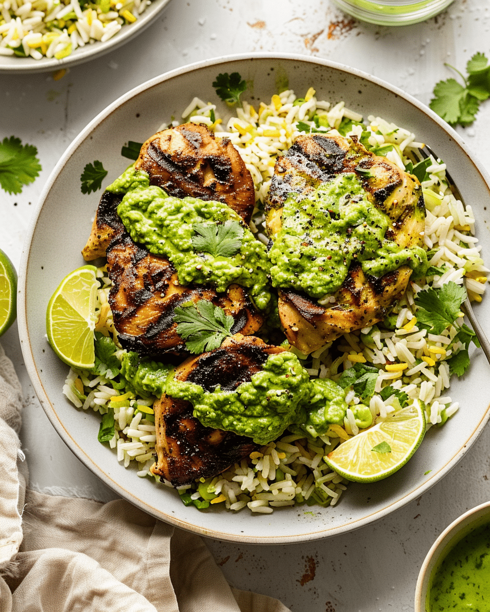 Peruvian Chicken & Rice with Green Sauce | Sue Recipe