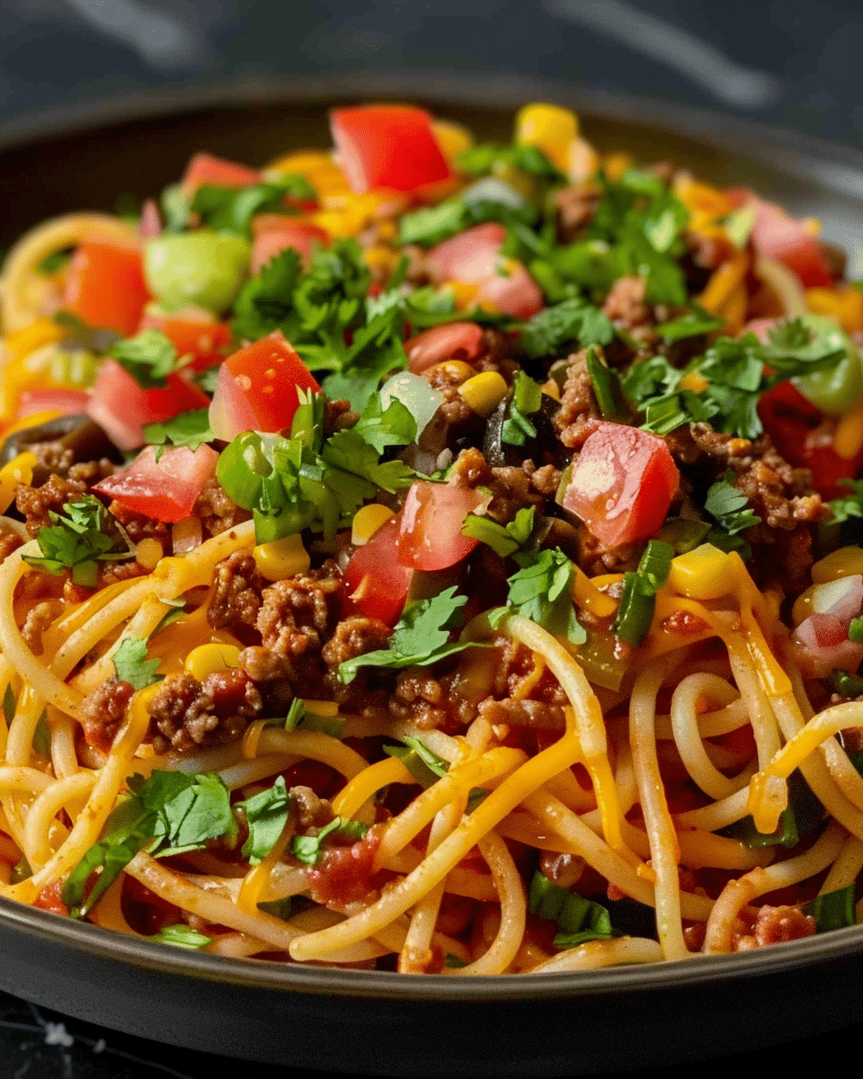 Taco Spaghetti Recipe | Sue Recipe