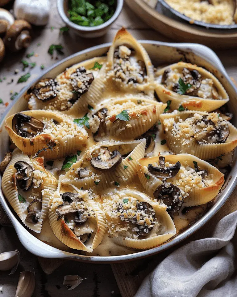 Creamy Garlic Mushroom Stuffed Shells | Sue Recipe