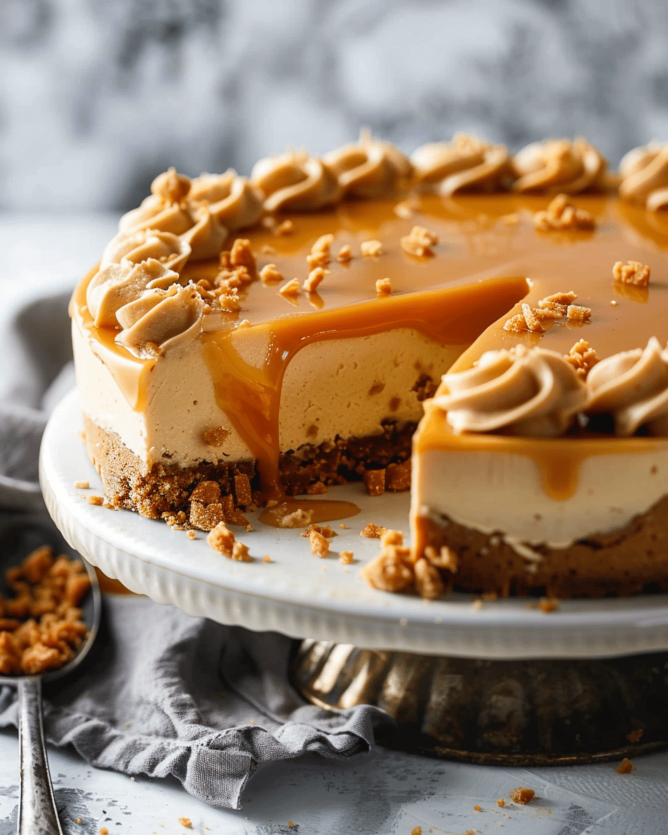 Loaded Butterscotch Cheesecake | Sue Recipe
