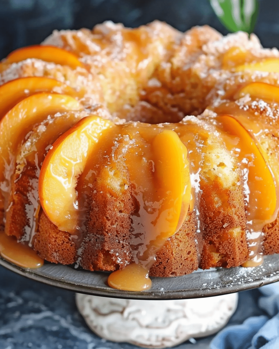 Peach Cobbler Pound Cake | Sue Recipe