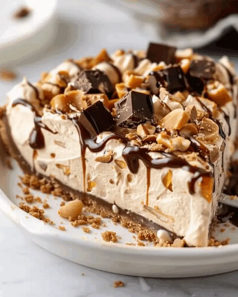 No-Bake Snickers Bar Pie | Sue Recipe