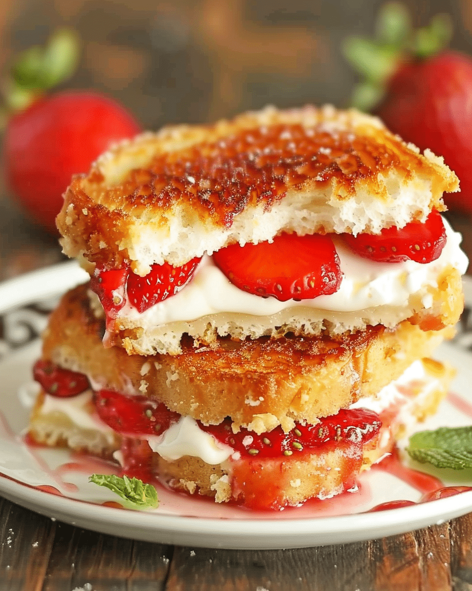 Fried Strawberry Cheesecake Sandwiches | Sue Recipe