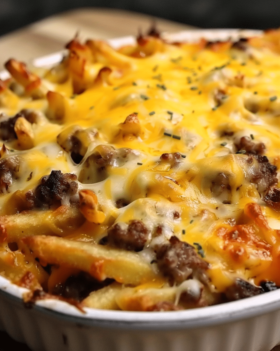 Cheeseburger French Fry Casserole | Sue Recipe