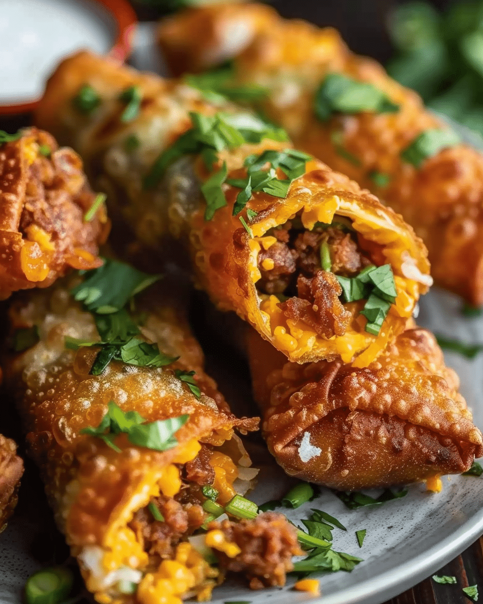Crispy Nacho Egg Rolls | Sue Recipe