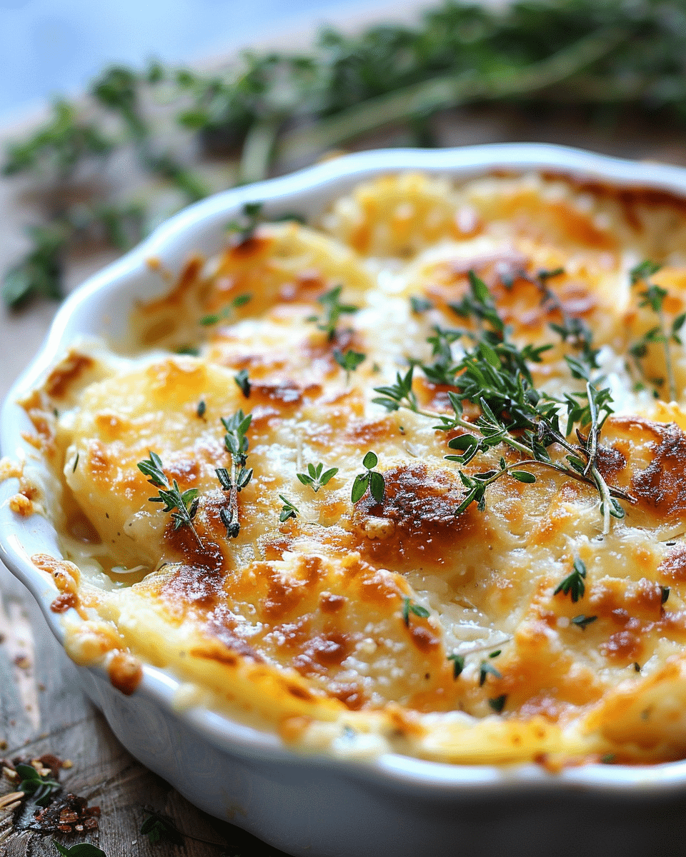 Ruth's Chris Inspired Potatoes au Gratin | Sue Recipe