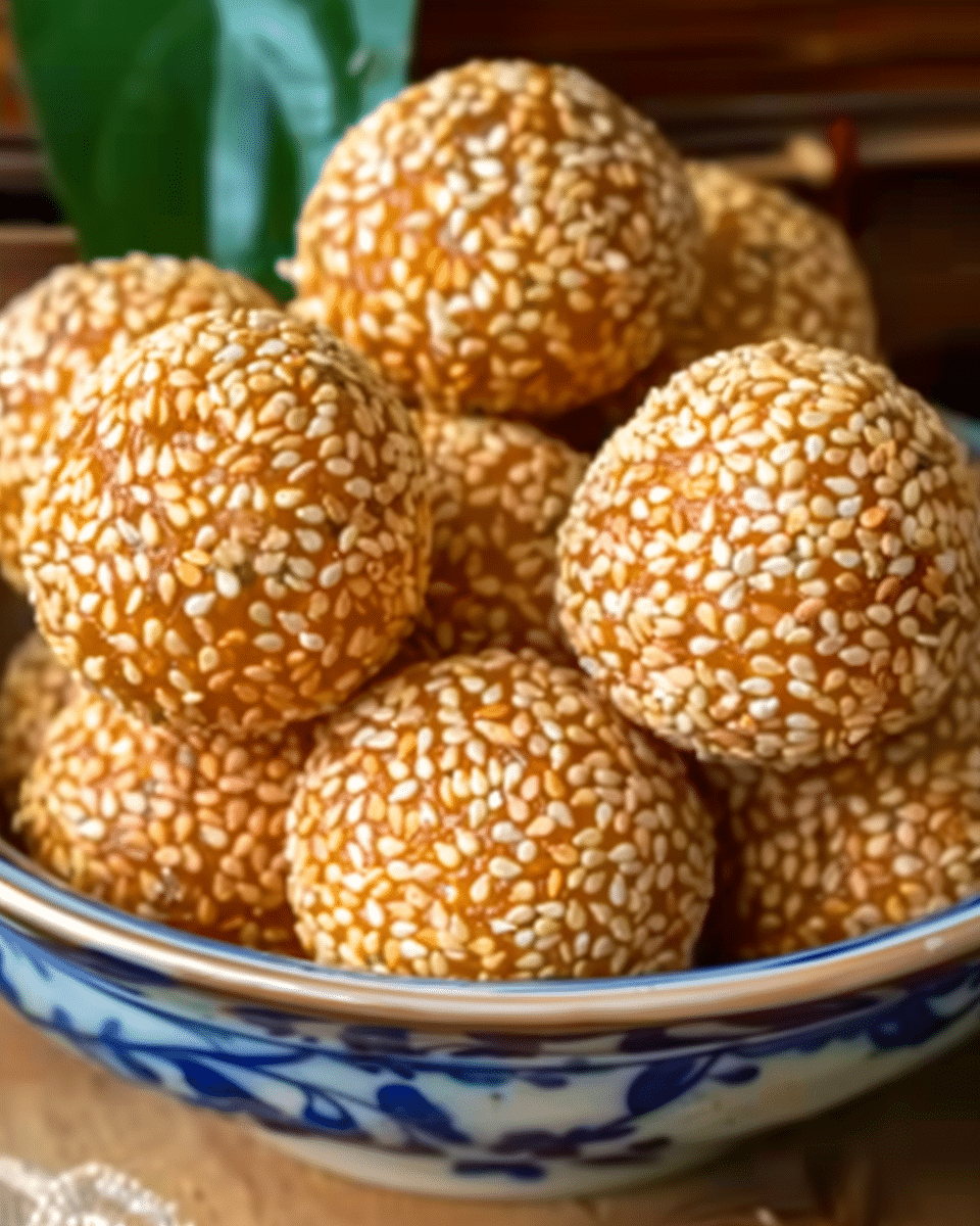 Crispy Sesame Ball Recipe | Sue Recipe