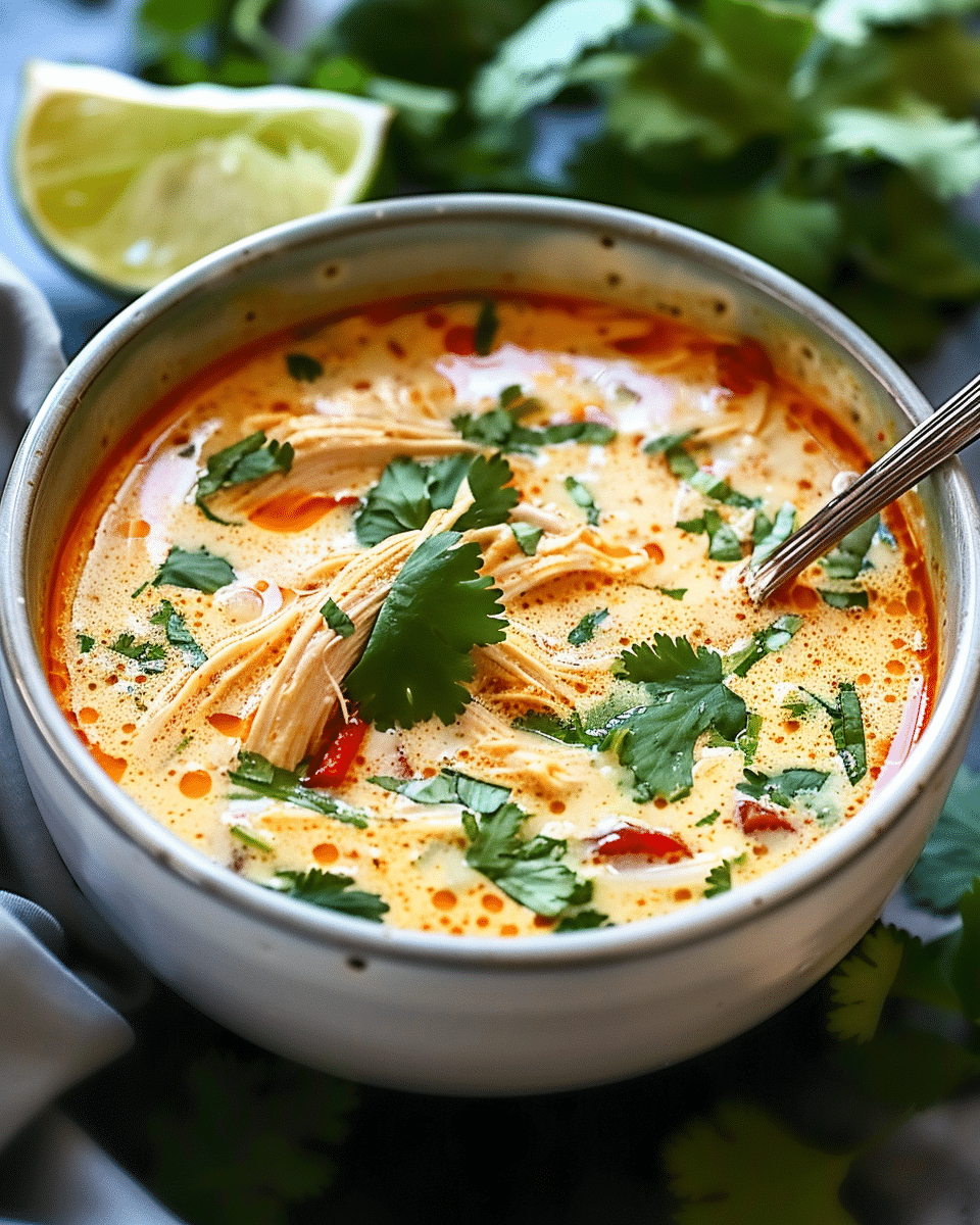 Crockpot Thai Coconut Chicken Soup | Sue Recipe