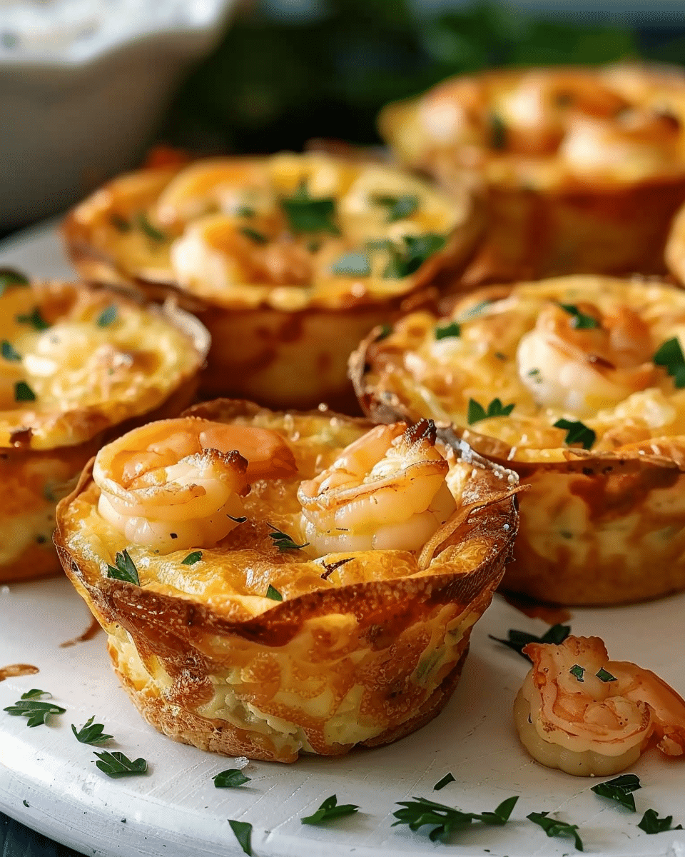 Cheddar Crab and Shrimp Mini Quiches | Sue Recipe