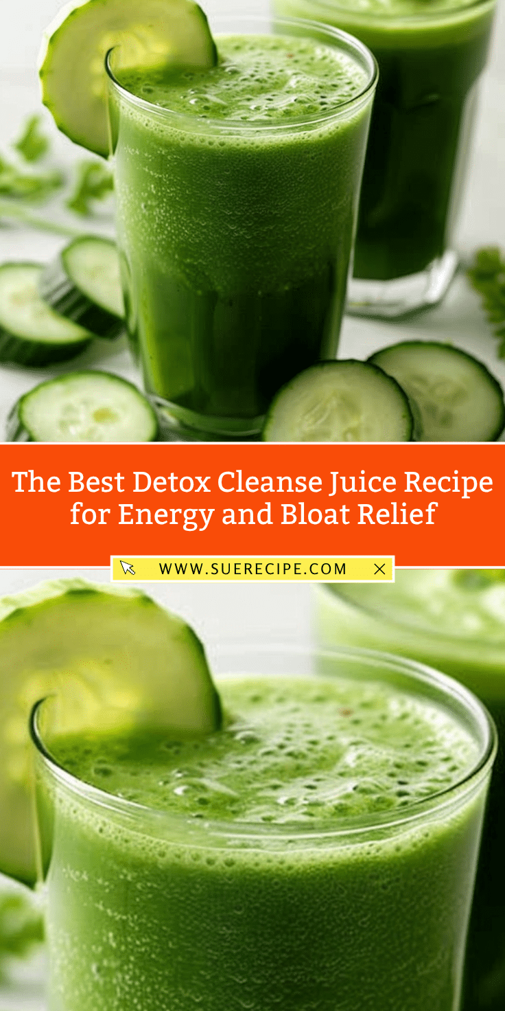 Detox Cleanse Juice | Sue Recipe