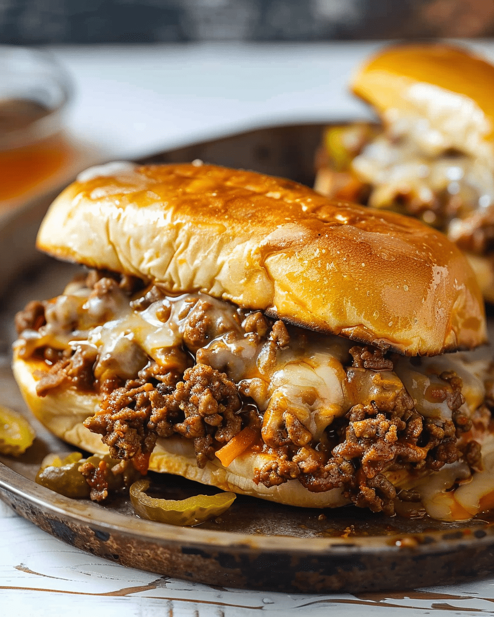 Philly Cheesesteak Sloppy Joes | Sue Recipe