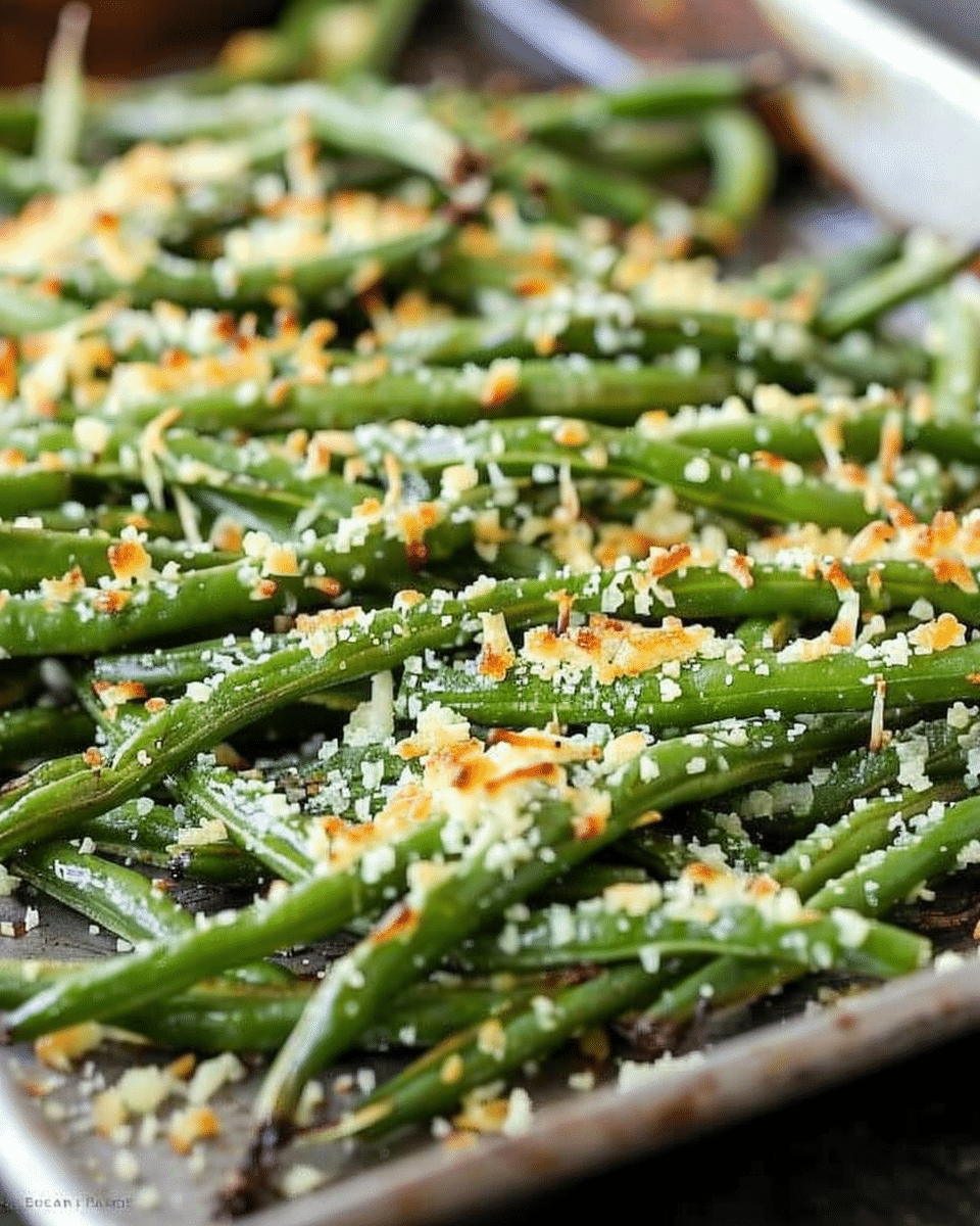 Roasted Parmesan Green Beans | Sue Recipe
