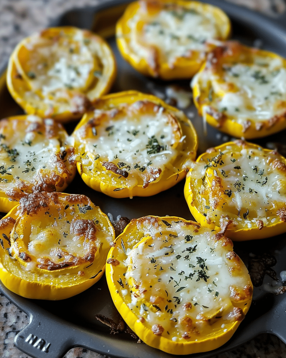 Cheesy Baked Squash Rounds | Sue Recipe