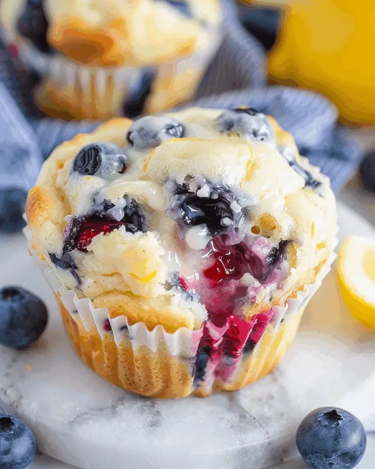 Blueberry Lemon Cream Cheese Muffins | Sue Recipe
