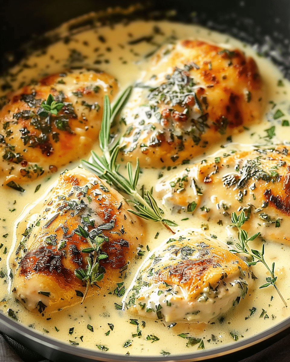 Creamy Herb Chicken Recipe for Easy Dinner | Sue Recipe