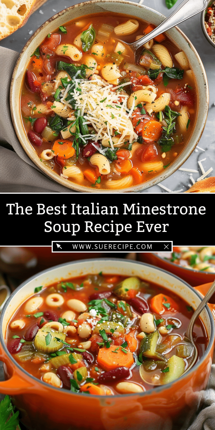 Hearty Italian Minestrone Soup | Sue Recipe