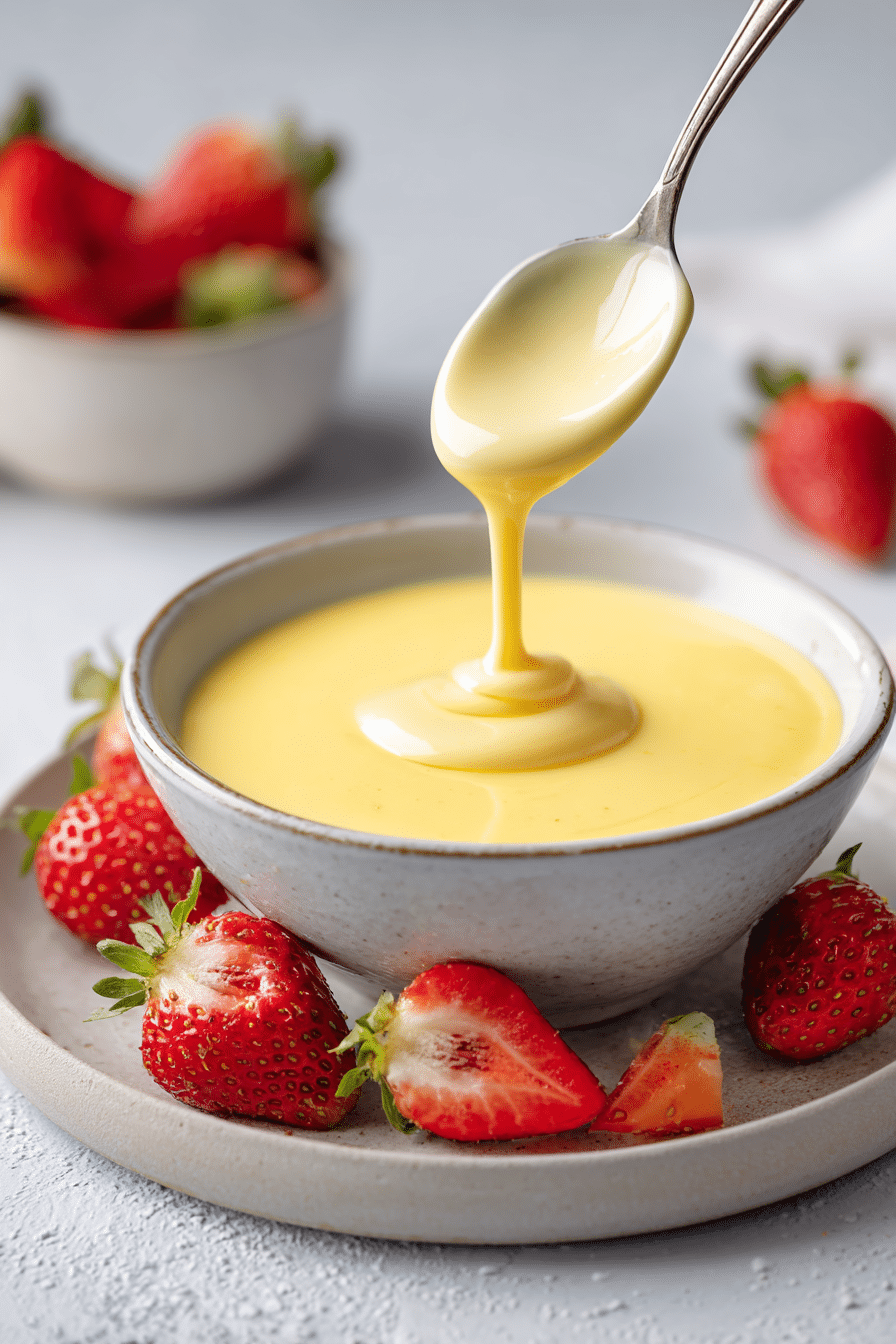 Classic Vanilla Custard Sauce (Crème Anglaise) | Sue Recipe