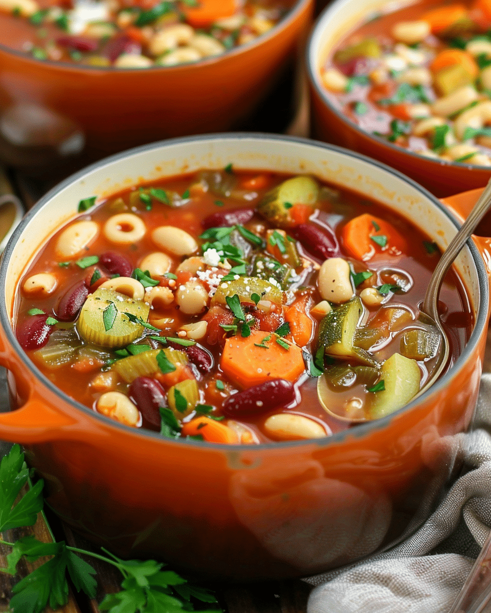 Hearty Italian Minestrone Soup | Sue Recipe