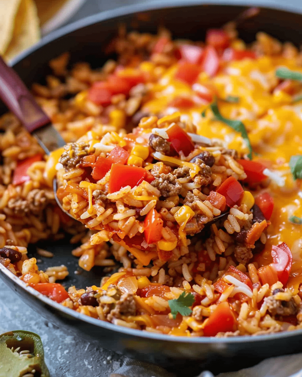One‑Pan Taco Rice Dinner | Sue Recipe