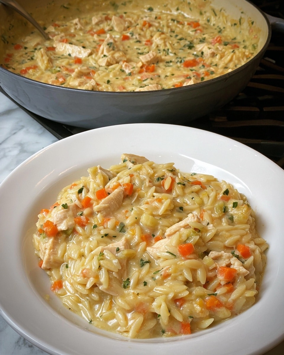 Creamy Chicken Pot Pie Orzo: Cozy & Flavorful One-Pot Dinner