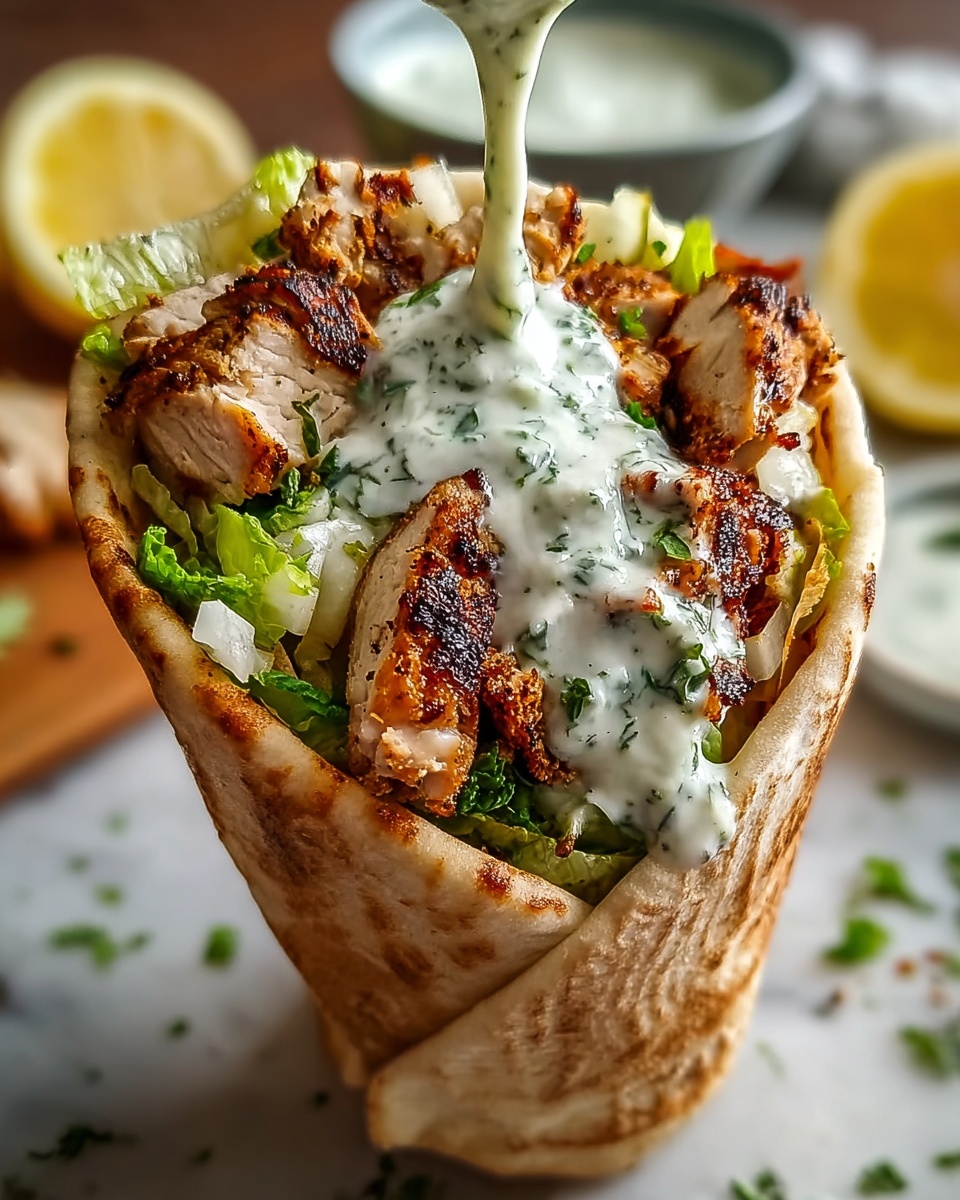 Chicken Shawarma Wraps with Garlic Yoghurt & Crispy Fries