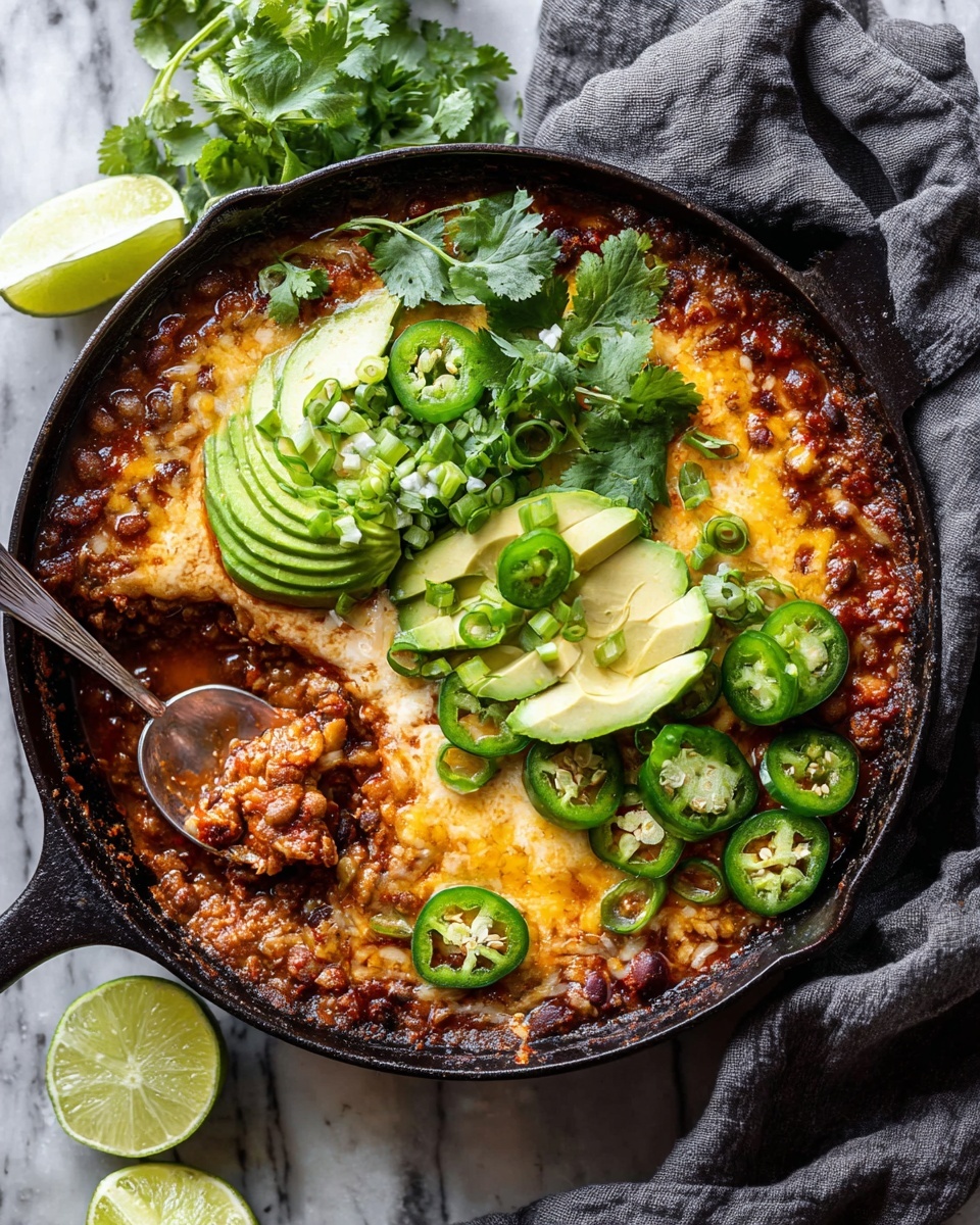 One Skillet White Chicken Chili Bake | Delicious & Easy Meal