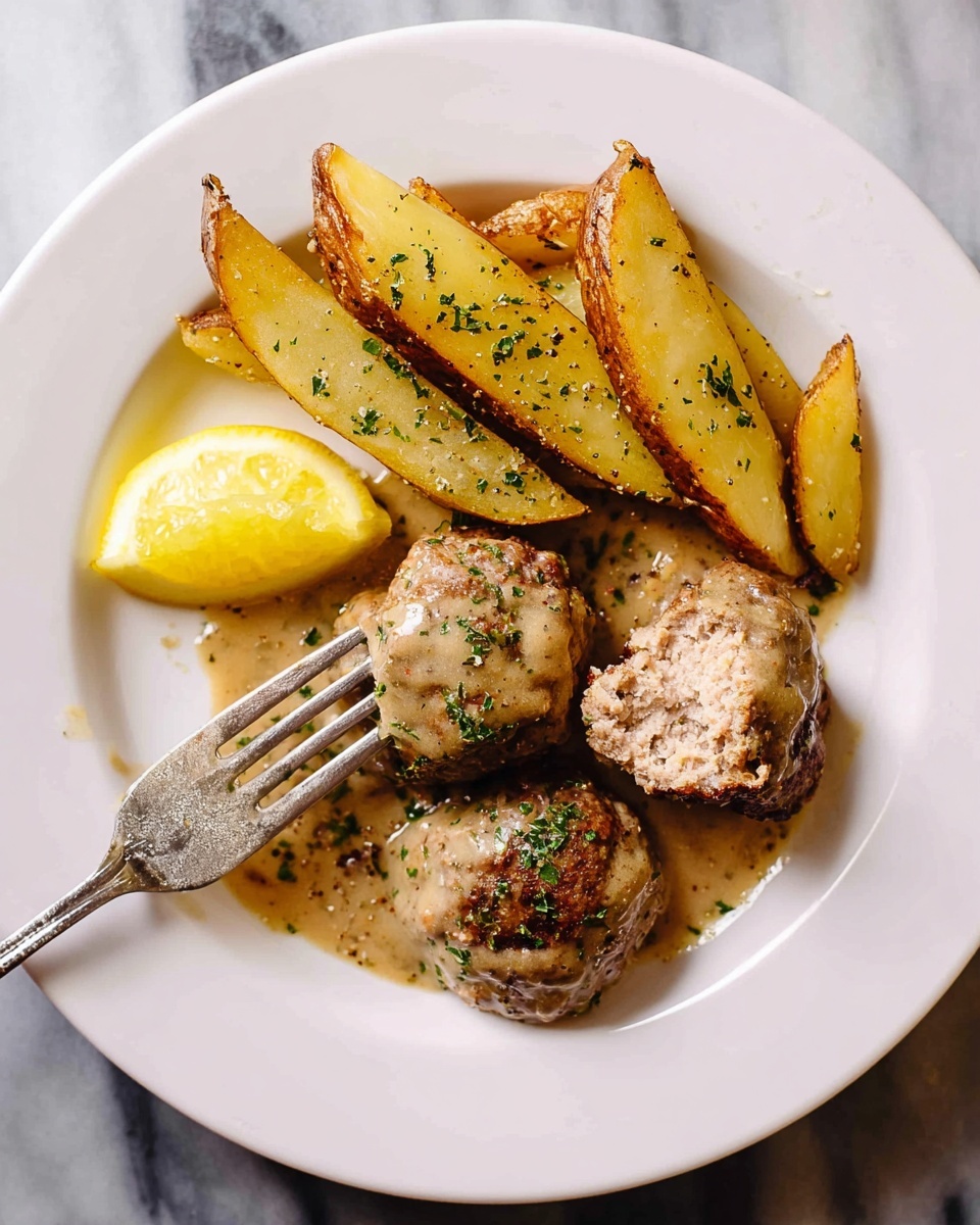 Keftedes in Lemon Sauce: Bright, Juicy Greek Meatballs