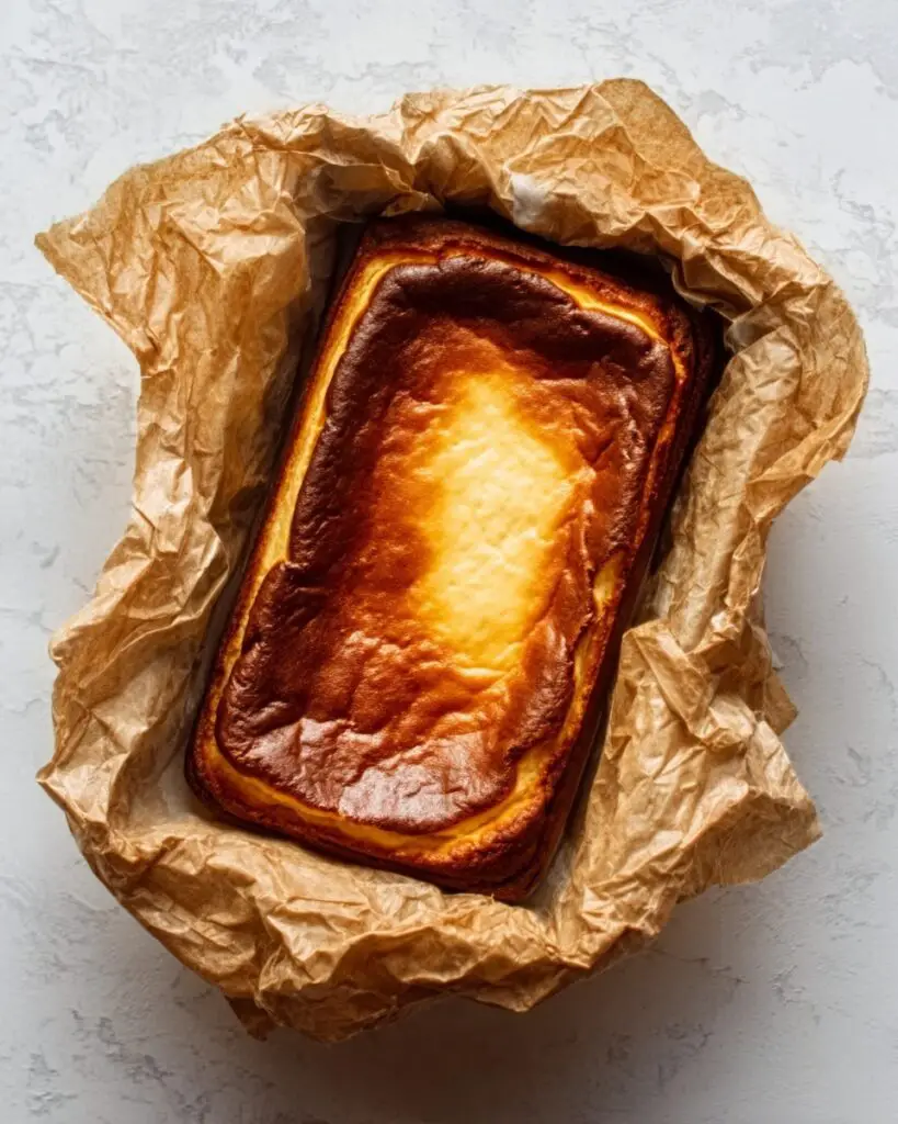 Burnt Basque Cheesecake in a Loaf Pan – Irresistibly Caramelized & Creamy
