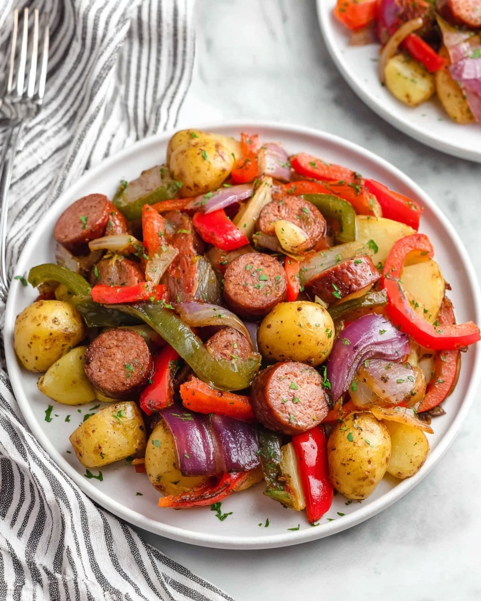 Sheet Pan Sausage, Peppers, and Potatoes: Easy & Flavorful Dinner