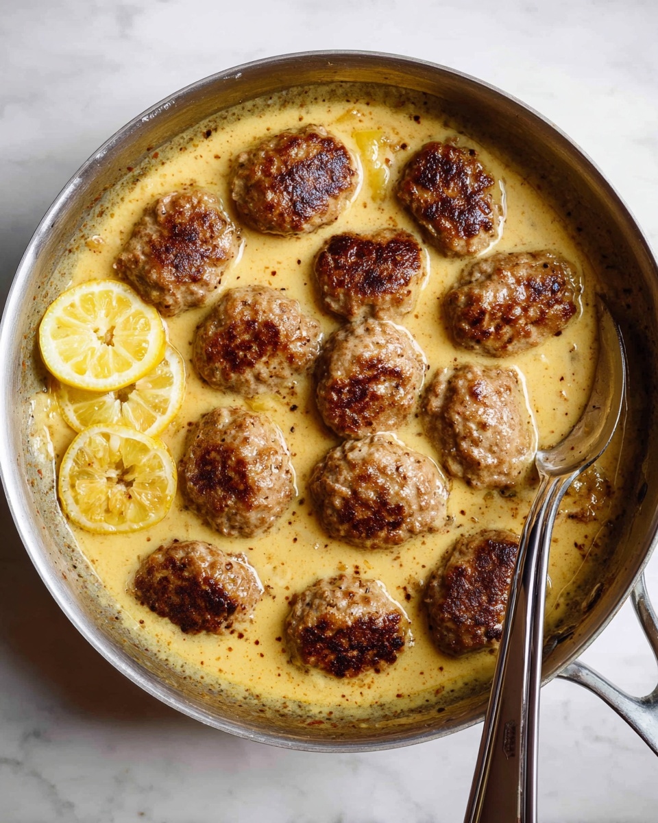Keftedes in Lemon Sauce: Bright, Juicy Greek Meatballs