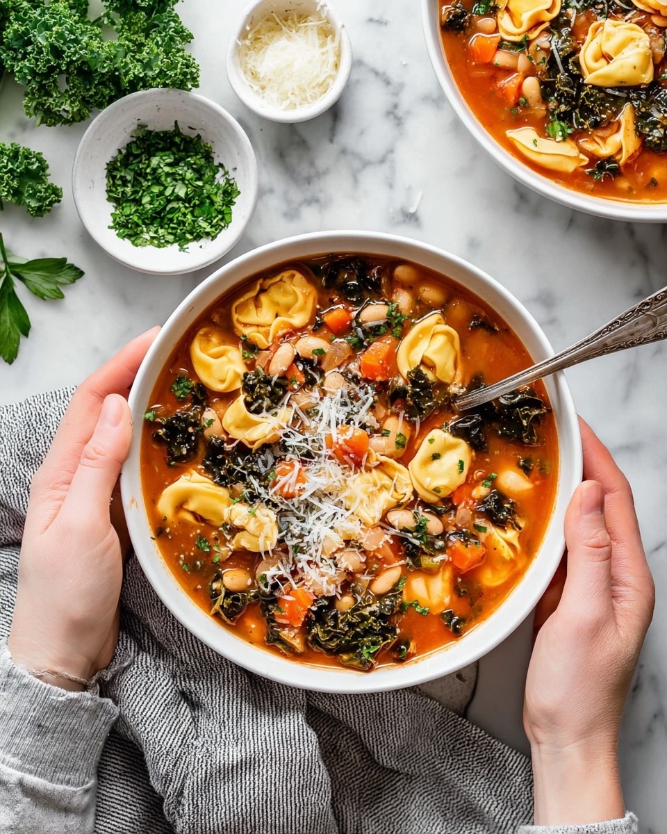 Cozy White Bean and Vegetable Tortellini Soup - Hearty & Comforting