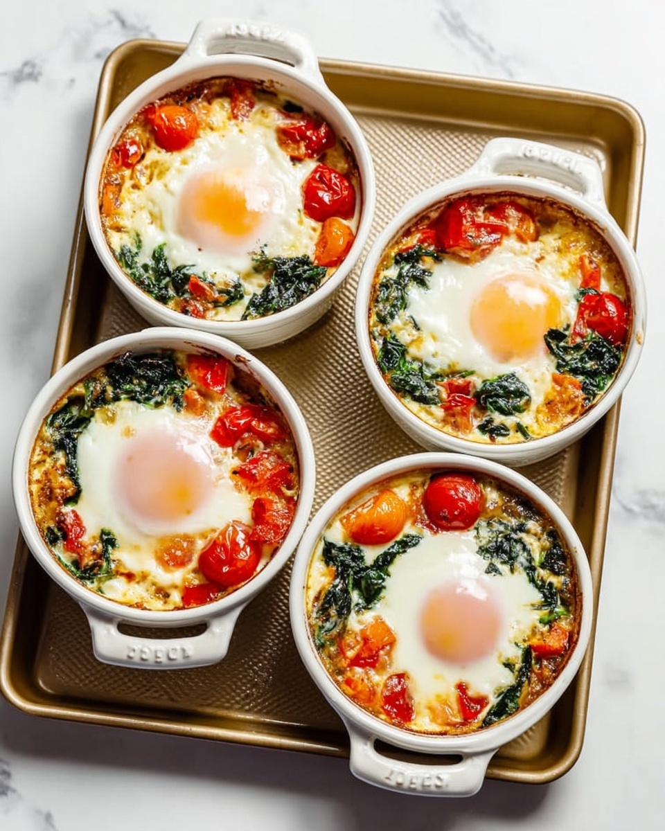 Baked Feta Eggs with Cherry Tomatoes and Veggies – Flavorful & Easy