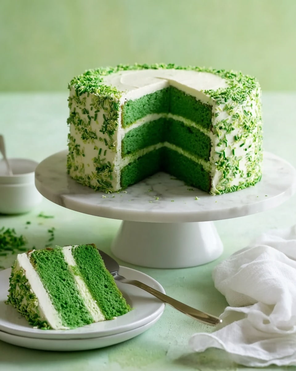 St. Patrick's Day Green Velvet Layer Cake – Festive & Delicious
