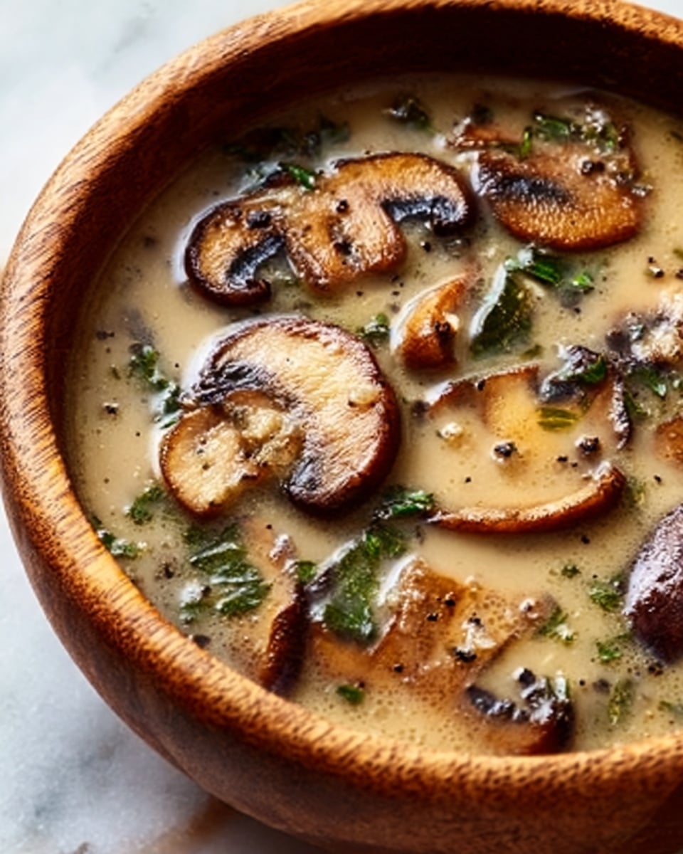 Wild Mushroom, Caramelized Onion and Kale Soup – Cozy & Hearty