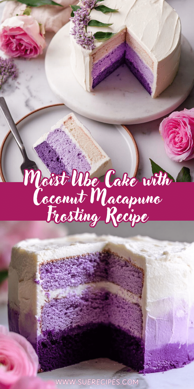 Ube Cake with Macapuno and Coconut Cream – Filipino Delight